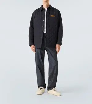 Bottega Veneta Quilted Cotton-blend Overshirt - Blue