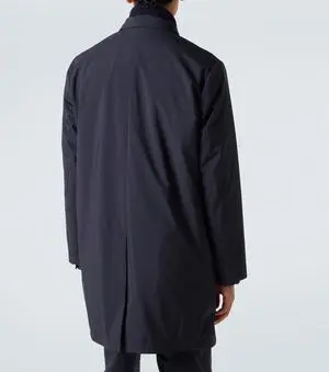 Loro Piana Windmate® Suede-trimmed Coat - Blue