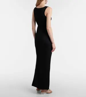 Christopher Esber Crystal Pin Embellished Jersey Maxi Dress