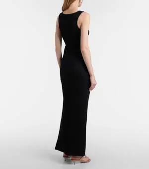 Christopher Esber Crystal Pin Embellished Jersey Maxi Dress