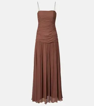 Brown Ruched Dresses