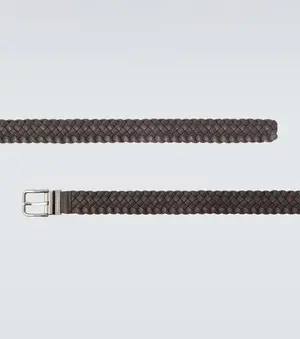 Dolce & Gabbana Braided Goat Leather Belt - Brown