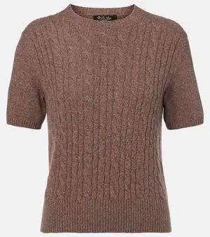 Loro Piana Treccia Cable-knit Cashmere Sweater - Brown