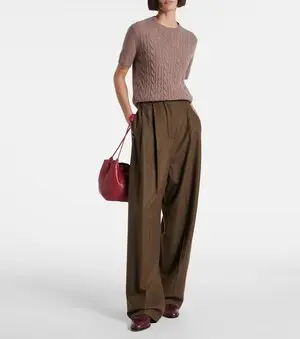 Loro Piana Cable-knit Cashmere Sweater - Brown