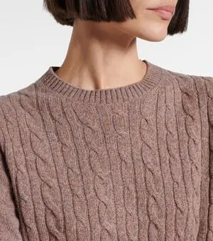 Loro Piana Cable-knit Cashmere Sweater - Brown