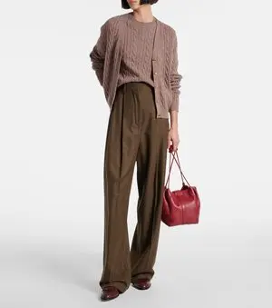Loro Piana Cable-knit Cashmere Sweater - Brown