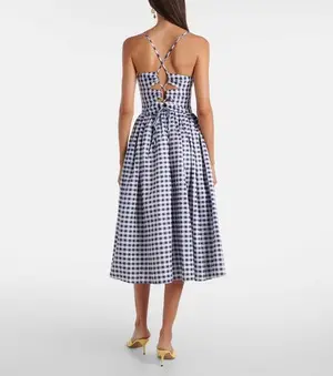 SELF-PORTRAIT Gingham Midi Dress