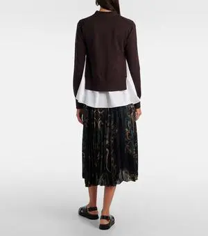 Sacai Layered Cotton Cardigan