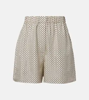 Loro Piana Angelo Silk Twill Bermuda Shorts - Multicoloured