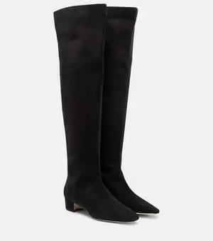Manolo Blahnik Gore Suede Over-the-knee Boots - Black