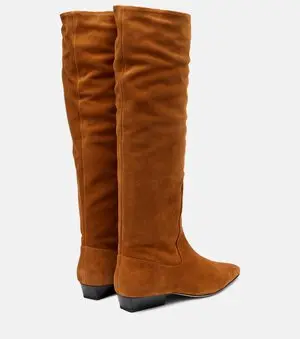 Staud Wally Suede Knee-high Boots - Brown