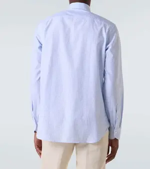 Canali Checked Cotton Poplin Shirt