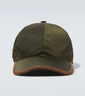 Prada Re-nylon Suede-trimmed Baseball Cap