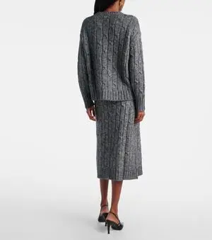 Max Mara Cotton, Alpaca, And Wool Sweater - Grey