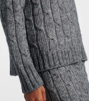 Max Mara Cotton, Alpaca, And Wool Sweater - Grey