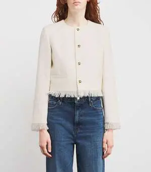 FRAME The Tweed Fringe Jacket