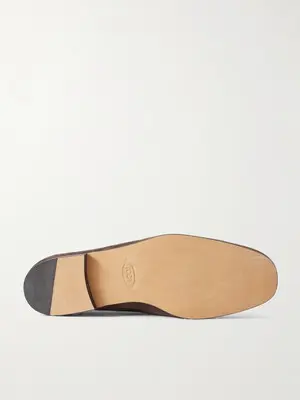 TOD'S Horsebit-embellished Suede Loafers