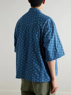 Kapital Camp-collar Cotton-dobby Shirt