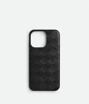 BOTTEGA  VENETA Intrecciato Iphone 16 Pro Foglio Case - Black