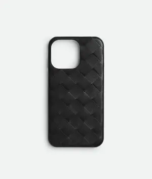 値下げ BOTTEGA VENETA iPhone 14 Pro black Bottega Veneta - Intrecciato Rubber iPhone 14 Pro Case Bottega Veneta