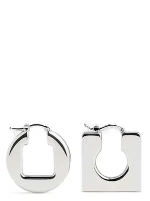 Jacquemus Les Boucles Rond Carré Earrings - Silver