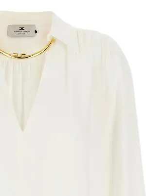 Elisabetta Franchi Necklace Shirt - White
