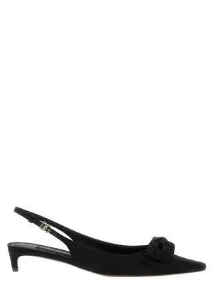 Dolce & Gabbana Satin Slingbacks With Bow Detailing