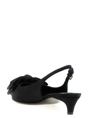 Dolce & Gabbana Satin Slingbacks With Bow Detailing