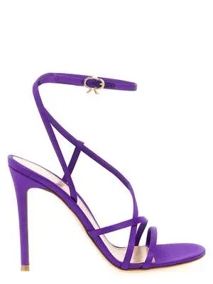 GIANVITO ROSSI Orchid Crêpe Satin Sandals