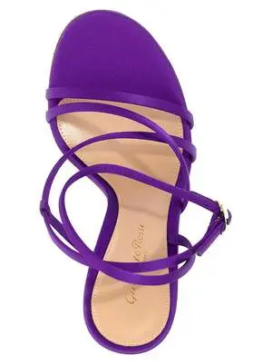 GIANVITO ROSSI Orchid Crêpe Satin Sandals