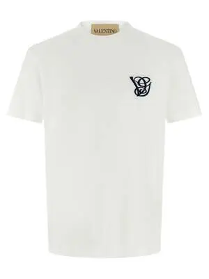 Valentino Garavani Logo Embroidery T-shirt - White