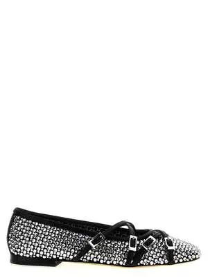 MACH & MACH Crystal Net Ballet Flats
