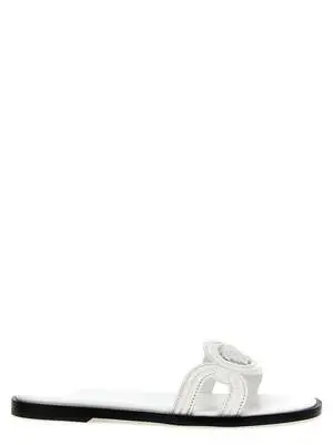 Versace Medusa '95 Leather Sandals - White
