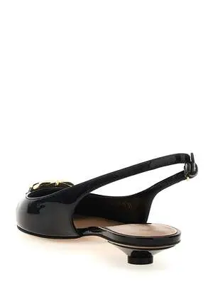 Valentino Garavani Vlogo Moon Leather Slingbacks
