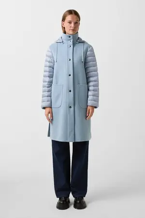 Bogner Wool And Down Coat - Light Blue