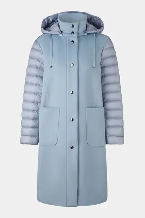 Bogner Wool And Down Coat - Light Blue