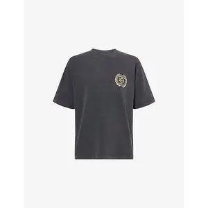 THE COUTURE CLUB Yacht Club Logo-print Cotton-jersey T-shirt - Washed Black