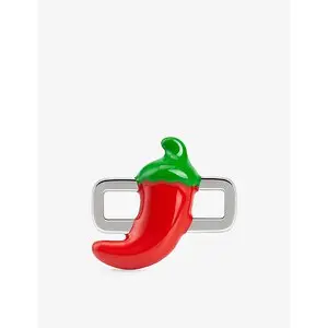 POUBEL Chilli Pepper Sterling And Enamel Charm - Silver