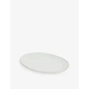 SOHO HOME Hillcrest Oval Earthenware Serving Platter - White