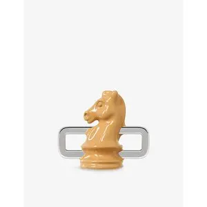 POUBEL Chess Knight Sterling And Enamel Charm