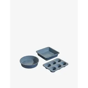 OUR PLACE Baker's Kit Set Of Three Ceramic Oven Pans - Blue Salt