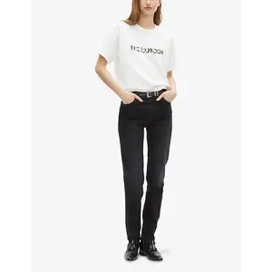 The Kooples Bead-embellished Cotton-jersey T-shirt