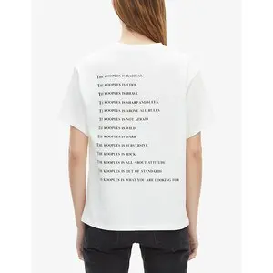 The Kooples Bead-embellished Cotton-jersey T-shirt
