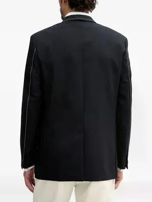 BOSS Contrast-stitch Single-breasted Blazer
