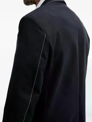 BOSS Contrast-stitch Single-breasted Blazer