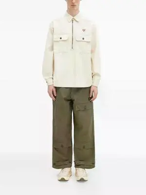 HUMAN MADE Heart-logo Half-zip Shirt