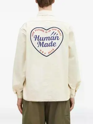 HUMAN MADE Heart-logo Half-zip Shirt