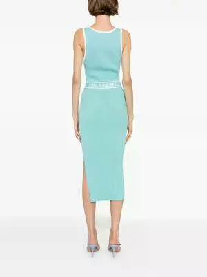 Karl Lagerfeld Logo-embroidered Midi Dress