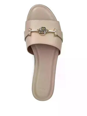 BOSS Leather Logo-plaque Sandals