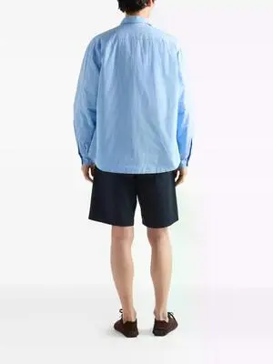 Prada Logo-embroidered Pleated Shorts